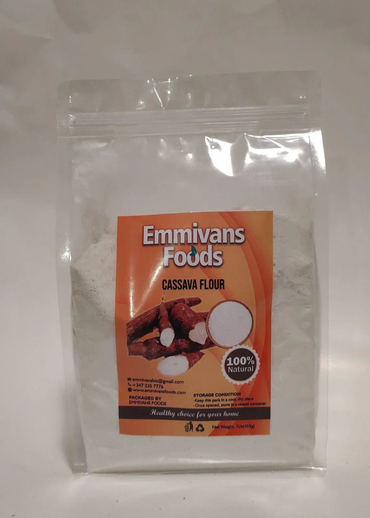 Emmivans Instant Cassava Flour For Fufu Akpu Pupuru , 3 lb
